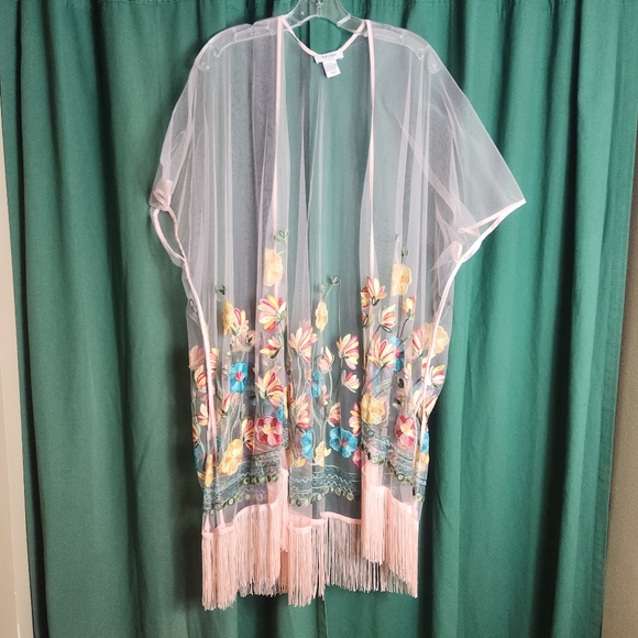 Haute Hippie | Other | Euc Haute Hippie Pink Sheer Robe Kimono With ...